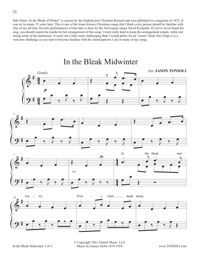 Easier Christmas Piano Solos – Spiral Music Book